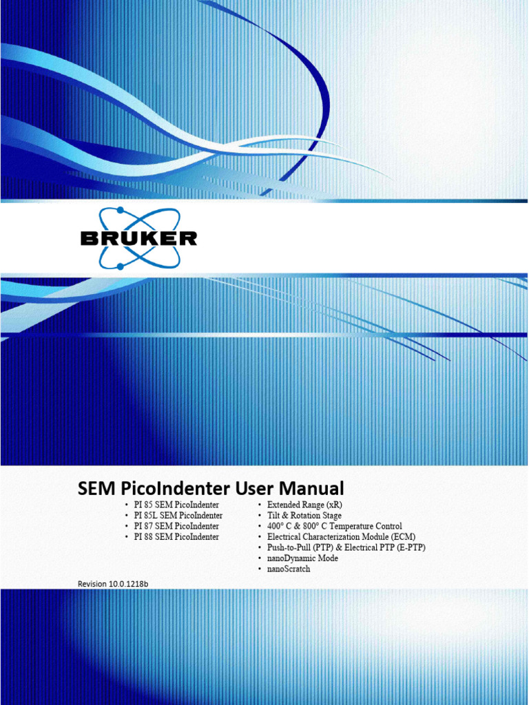PI 8x PicoIndenter (Including Options) NRL-M-610 r10.0.1218b (TriboScan ...