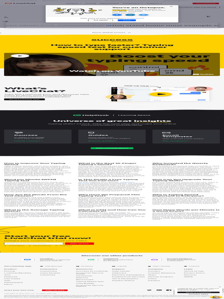 Free Typing Test - Check Your Typing Speed in 60 Seconds LiveChat Tools ...