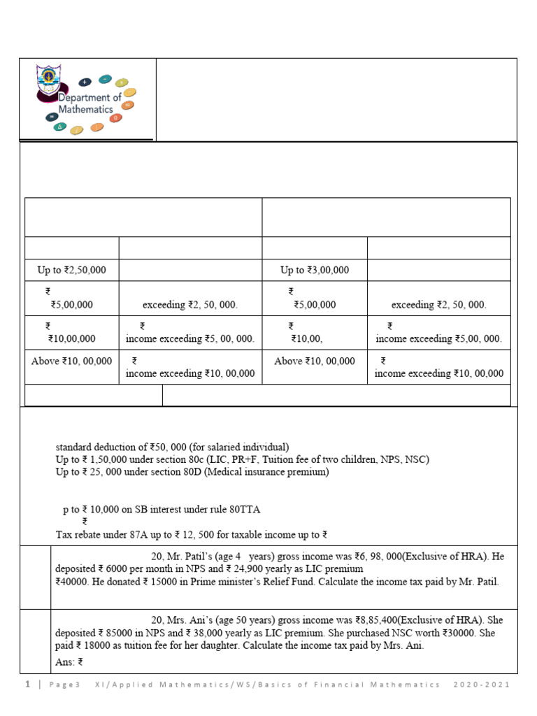 Maths finance worksheet | PDF | Value Added Tax | Taxes