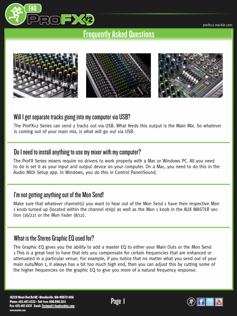 ProFXv2_Series_FAQ | PDF | Equalization (Audio) | Electronics