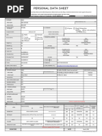 PERSONAL DATA SHEET PDS Editable | PDF | Government