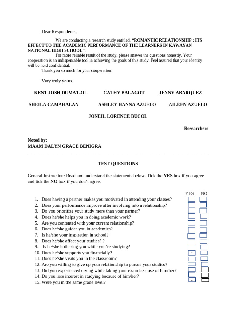 Dear Respondents | PDF