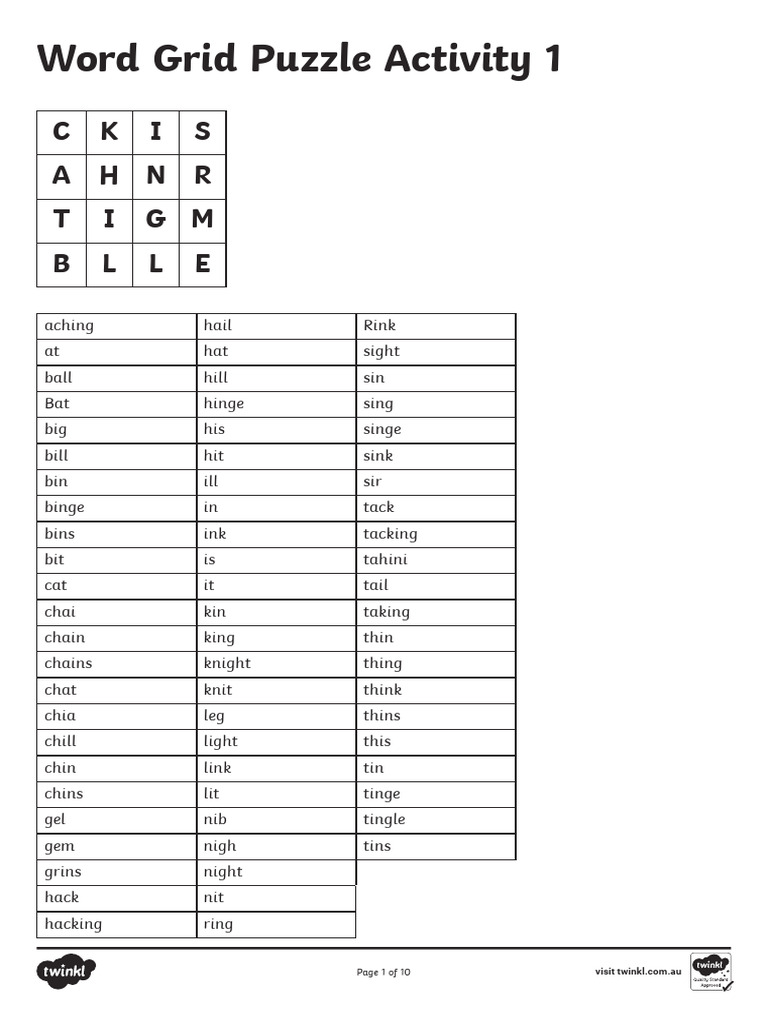 Word List | PDF