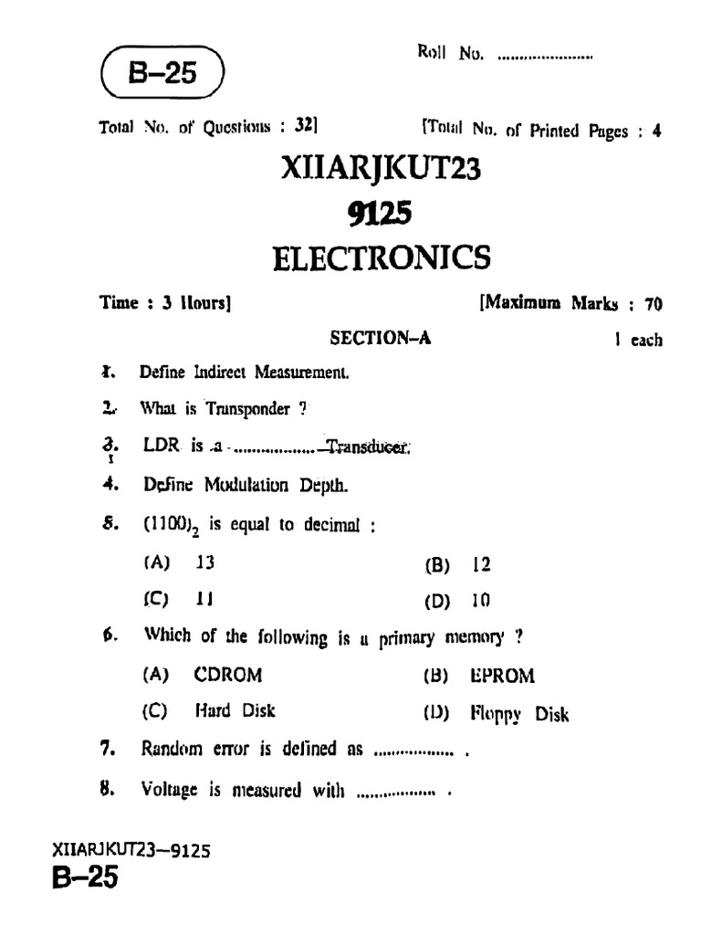 JK Bose Class 12 Electronics 9125 2023 | PDF