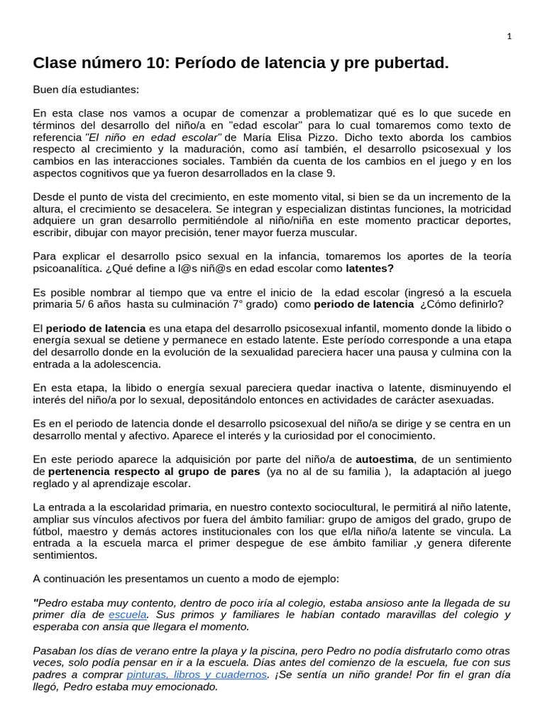 Clase N10 | PDF | Escuelas | Sicología