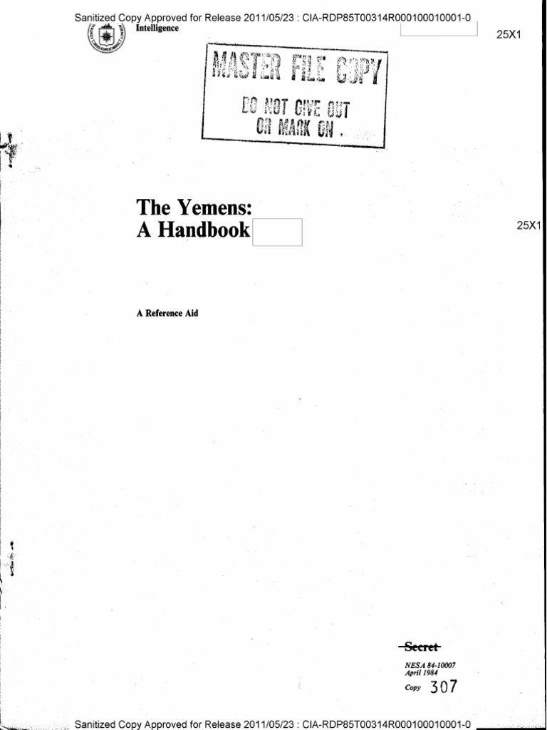 CIA-The Yemens a Handbook 01 APR 1984 | PDF