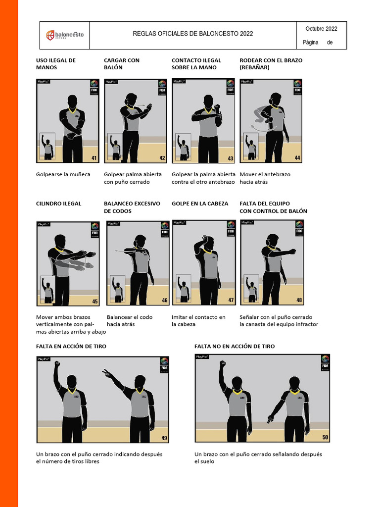Reglas Oficiales de Baloncesto FIBA 2022 - V2-13 | PDF | Mano | Color