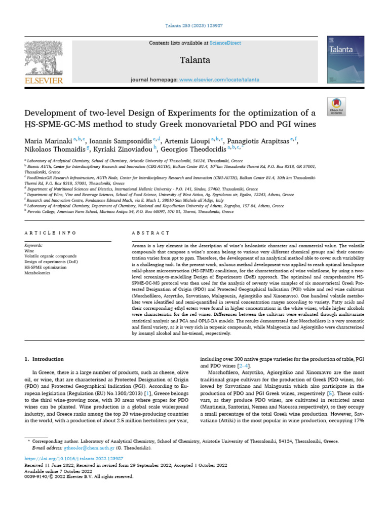 Development of Two-Level Design of Experiments For The Optimization of ...