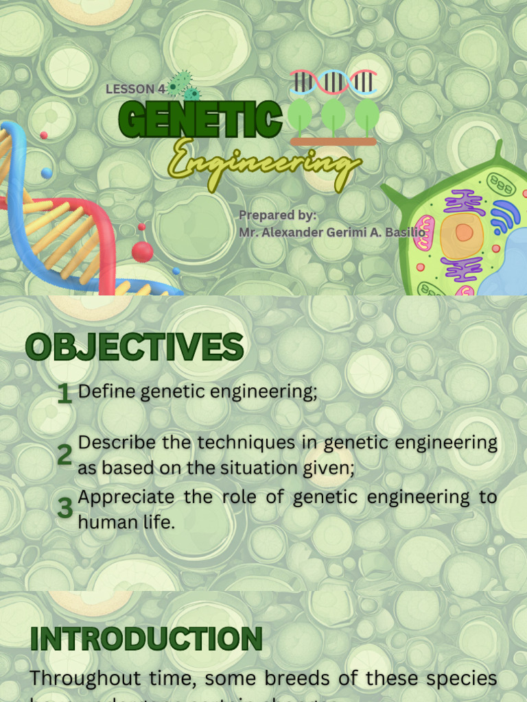 Lesson 4 Genetic Engineering | PDF