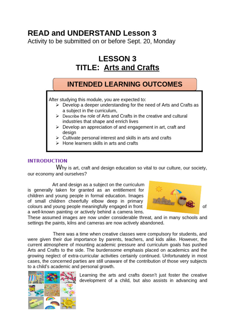 TLE 9, Mod 1 - Les 3 (Part 1), Ist Sem, 2021-22 | PDF | Scrapbooking ...