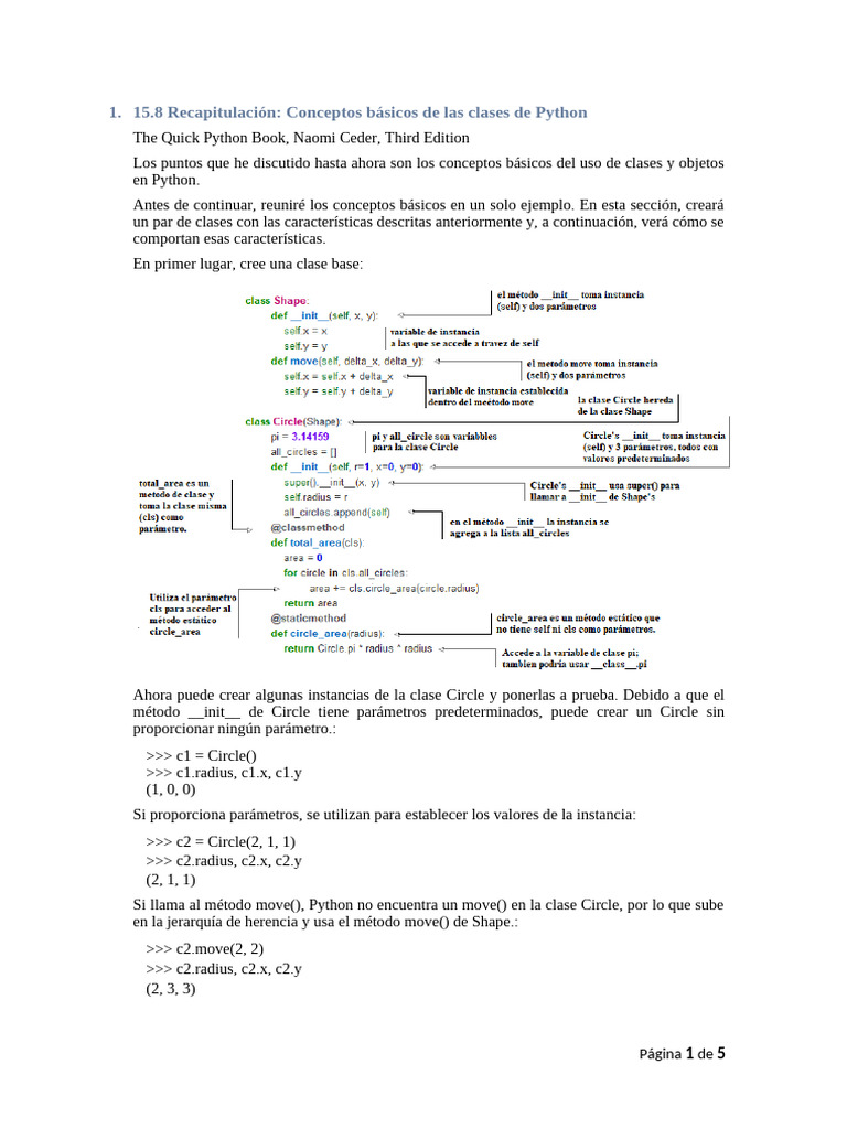 14.- Conceptos básicos de las clases de Python | PDF | Python (lenguaje ...