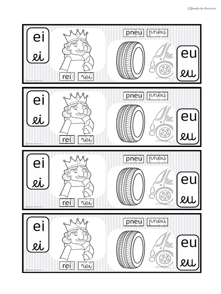 Ditongos Ei Eu - Etiquetas | PDF