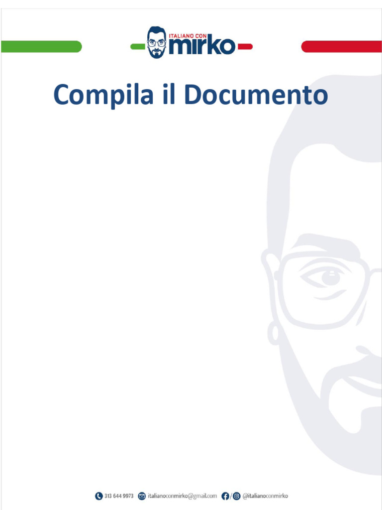 2. Documento da Compilare - Italiano con Mirko (1) | PDF