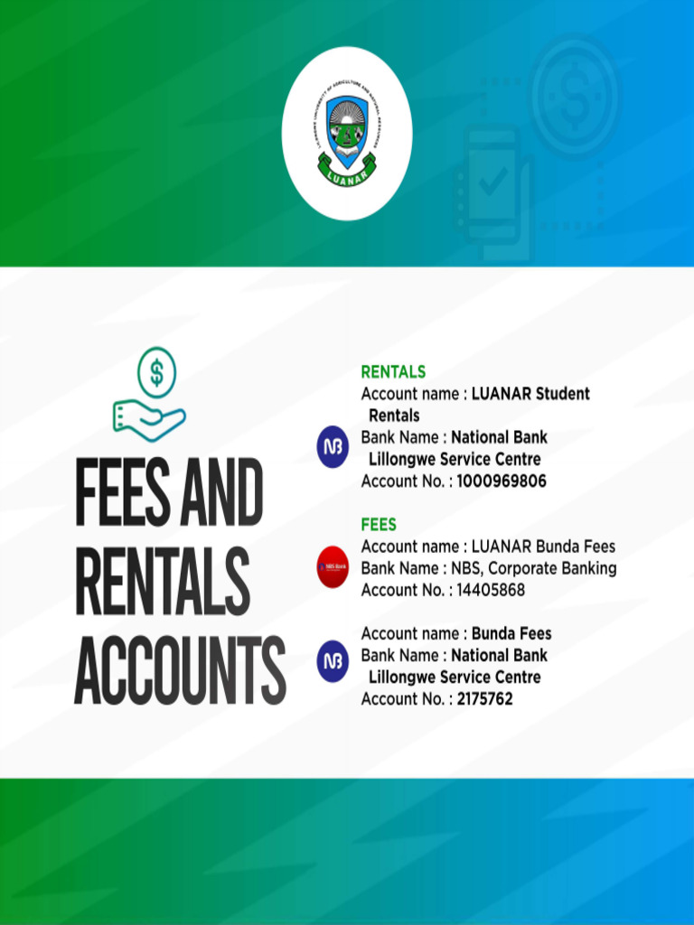Fees and Rentals Accounts | PDF