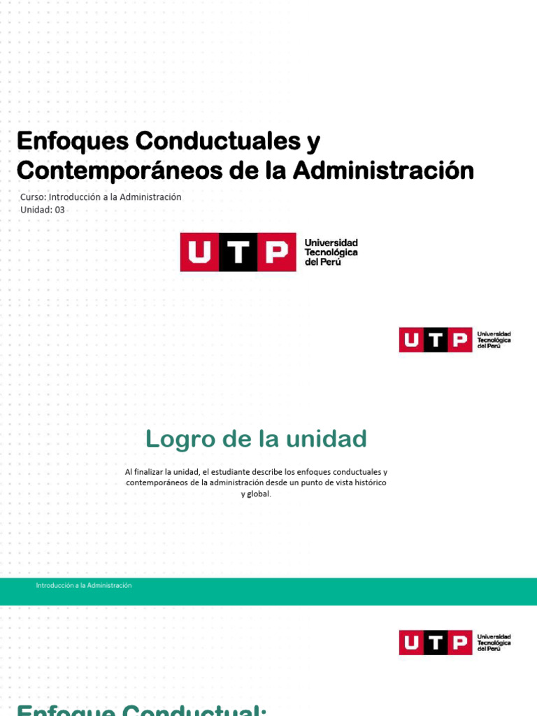S09 - Enfoque Conductual - Teoria Relaciones Humanas y Teoria Comportamiento | PDF | Sicología ...