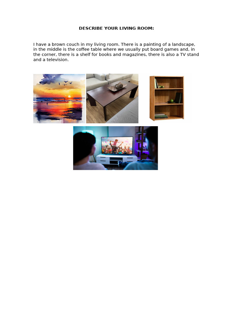 Describe Your Living Room | PDF