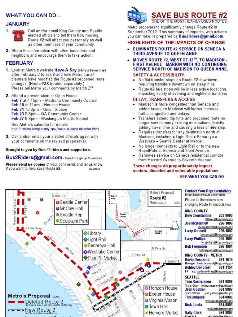 Save Seattle's Bus Route #2 | PDF | Public Transport | Washington (State)