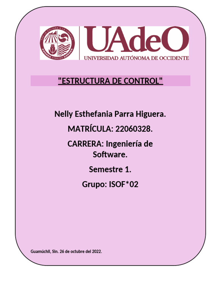 Estructura de Control | PDF | Flujo de control | Algoritmos
