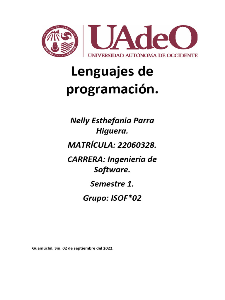 Lenguajes de Programación | PDF | Lenguaje de programación | Software de la aplicacion