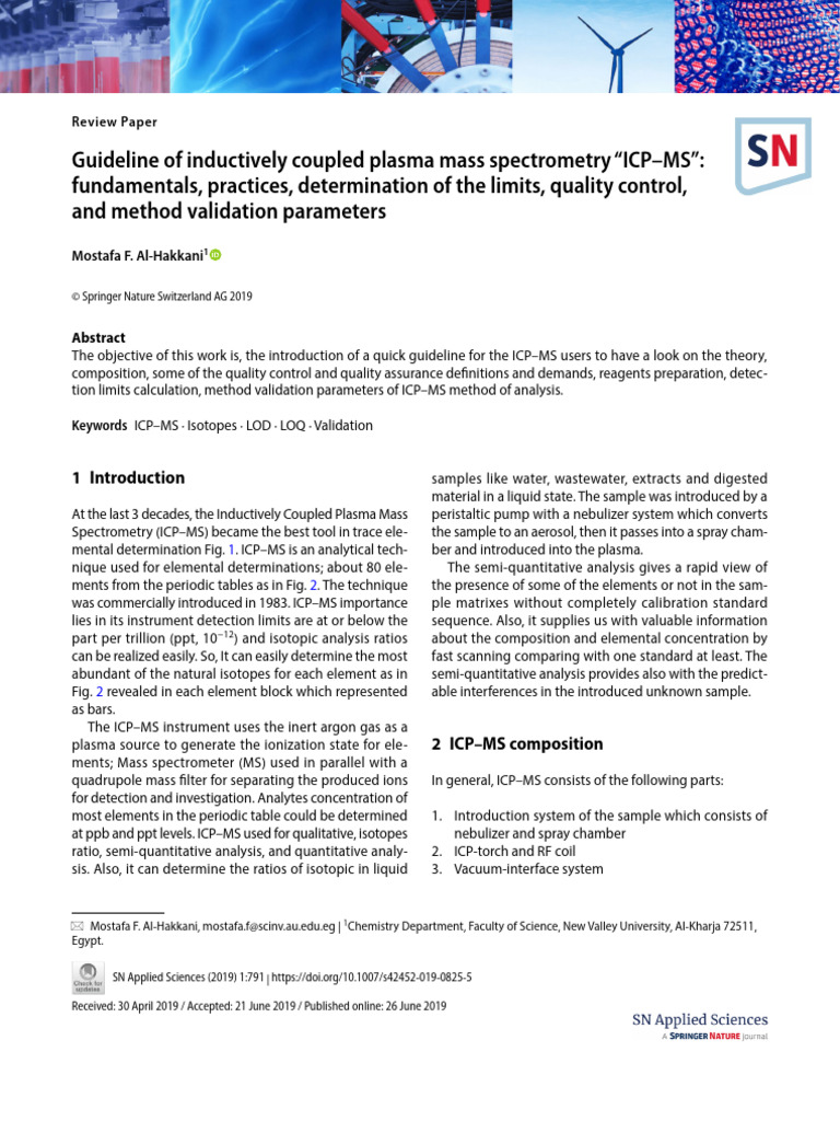 Guideline of Inductively Coupled Plasma Mass Spectrometry "ICP-MS ...