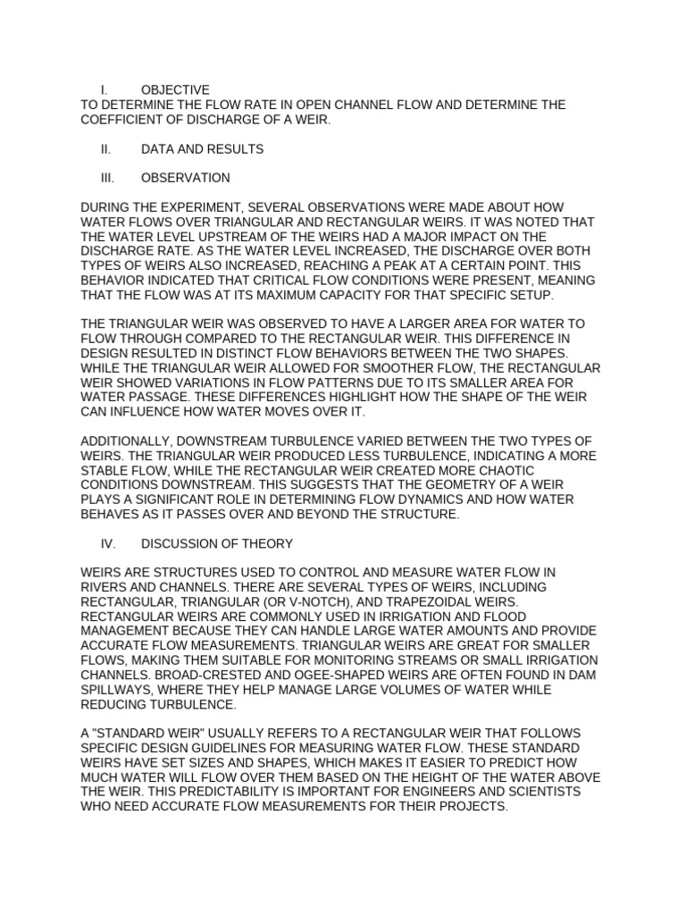 Hydrau Exp-8 | PDF | Discharge (Hydrology) | Water