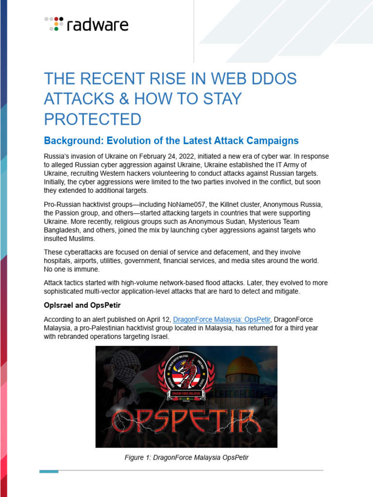 Solution Brief_ Recent Web DDoS Threats & How to Stay Protected | PDF ...