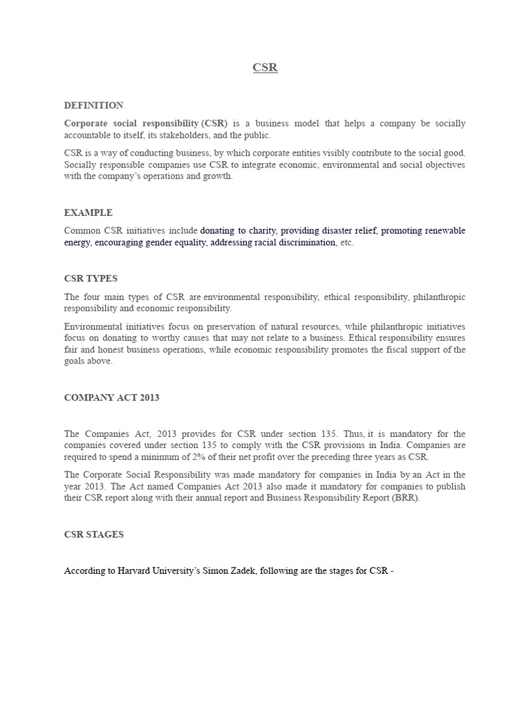 Corporate Social Responsibility | PDF | Corporate Social Responsibility | Business Economics