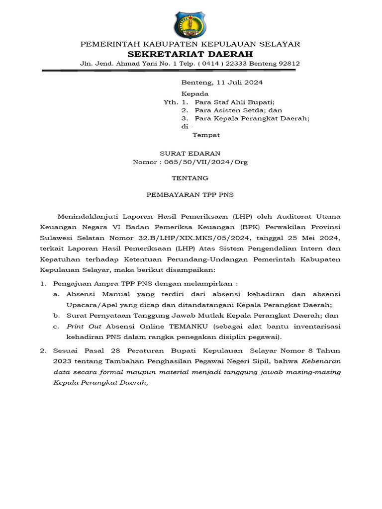 SE Sekda TPP 2024 | PDF