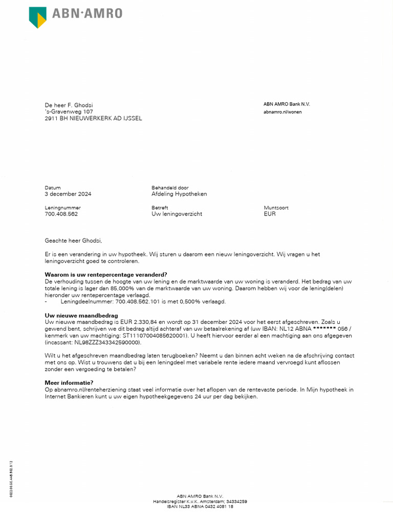 Wijziging Lening | PDF