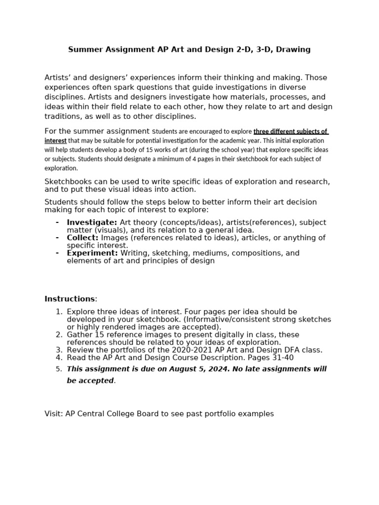 AP Summer Work 5 16 | PDF