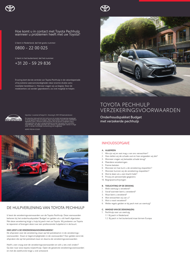 Httpsdatablob - toyota.nldataToyotaV8pdfPechhulp Voorwaarden Standaard ...
