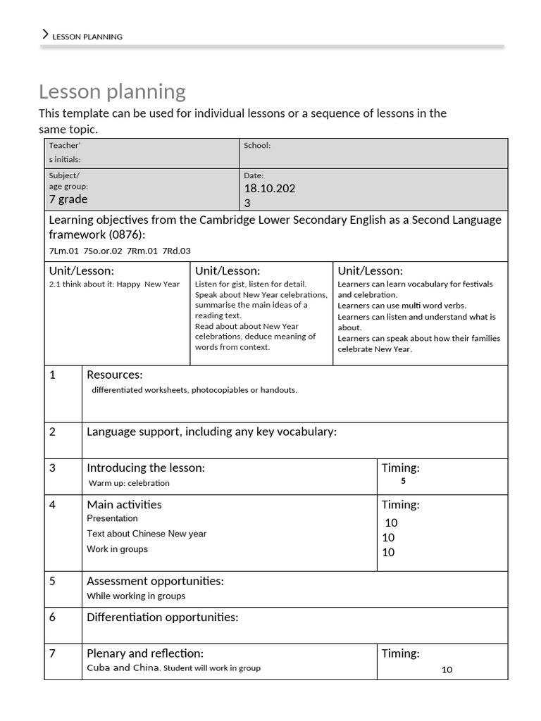 Lesson_plan_happy ny | PDF | Vocabulary | Lesson Plan