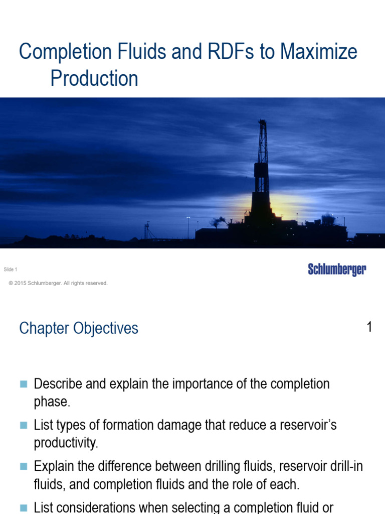 Completion Fluids and Reservoir Drill-in Fluids | PDF | Porosity ...