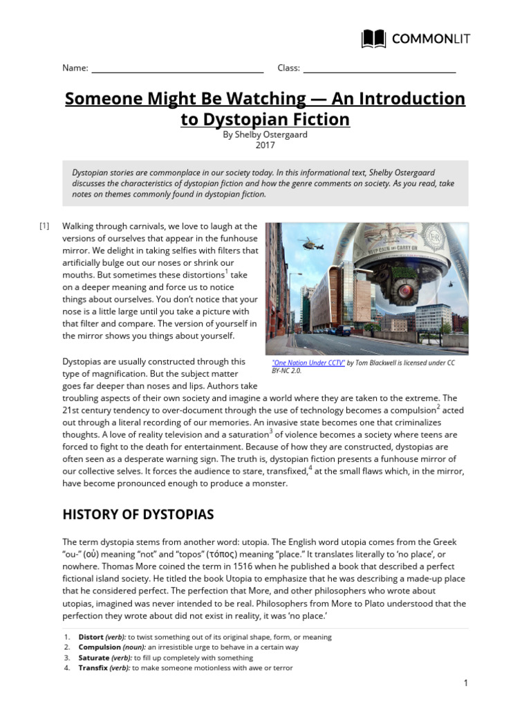 Someone Might Be Watching | PDF | Dystopia | Utopian And Dystopian Fiction
