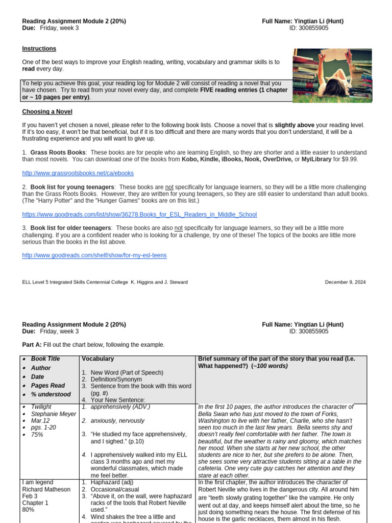 Module 2 Reading Assignment,i am legend | PDF | Vocabulary | Throttle