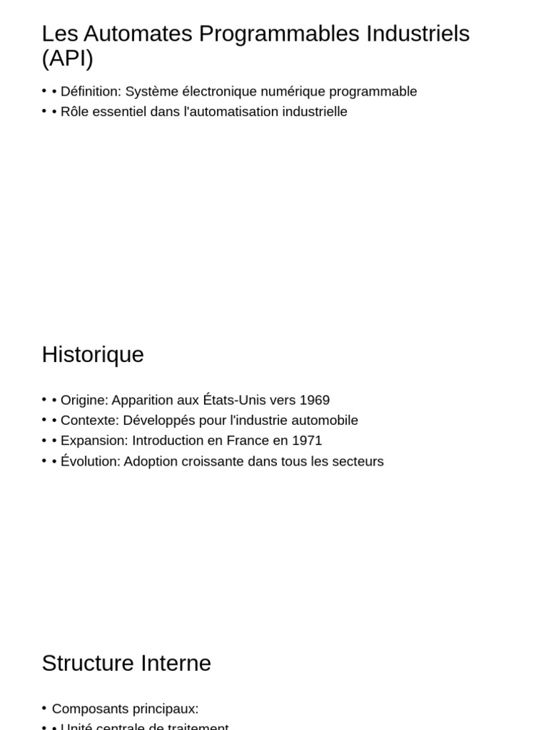 Les Automates Programmables Industriels (API) | PDF