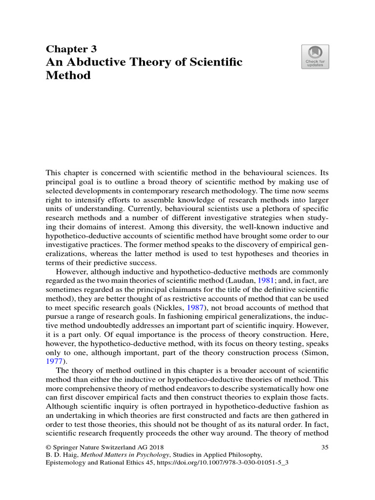 haig2018 | PDF | Theory | Scientific Method
