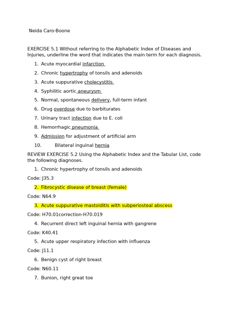 Chapter 5 Assignments | PDF