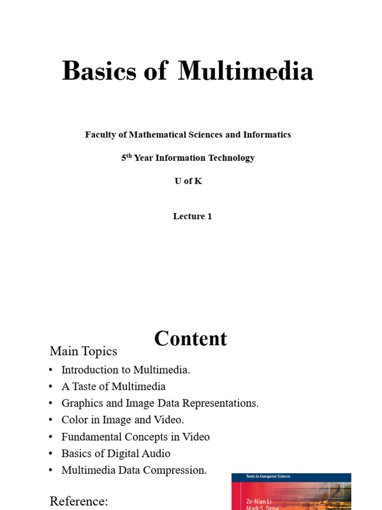 Introduction to Multimedia Basics | PDF | Multimedia | Rendering (Computer Graphics)