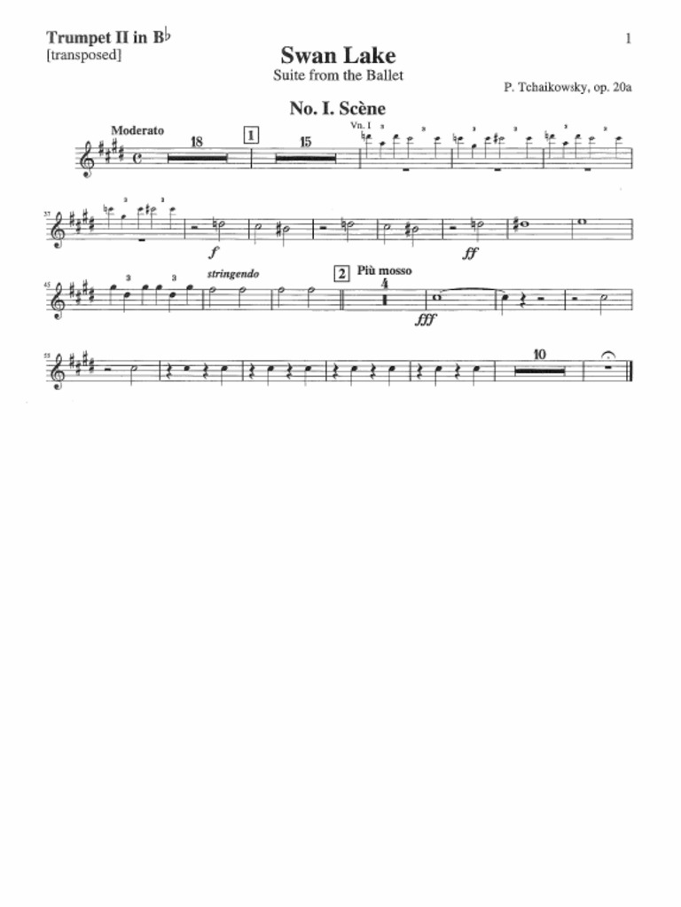 TCHAIKOVSKY - Suite O Lago Dos Cisnes (N.1 Cena) - Tpt2 BB | PDF