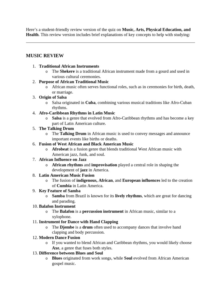 G10 2nd Quarter Students Reviewer - MAPEH | PDF | Physical Fitness ...