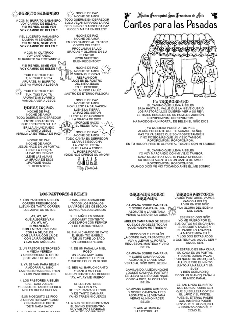 cANTOS PARA LAS POSADA CAMINANDO | PDF | Concepciones de dios | Dios