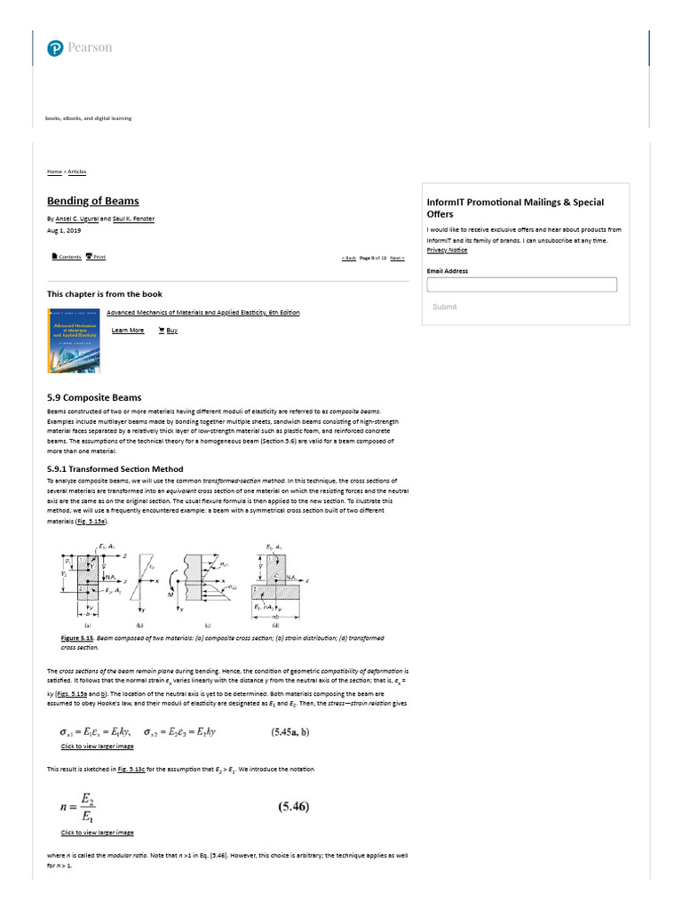 Transformed Section Method | PDF | Bending | Beam (Structure)