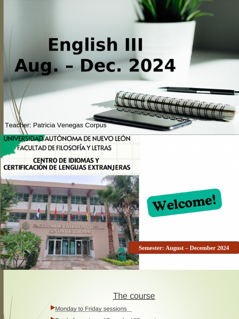 1st. day English 3 - Fall 2024 - | PDF
