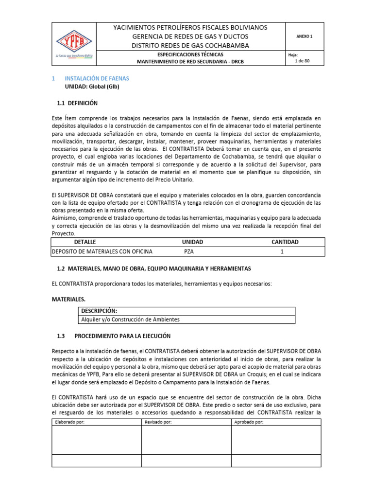 ANEXO 1 OBRAS CIVILES MANTENIMIENTO (1) | PDF | Contaminación | ruido