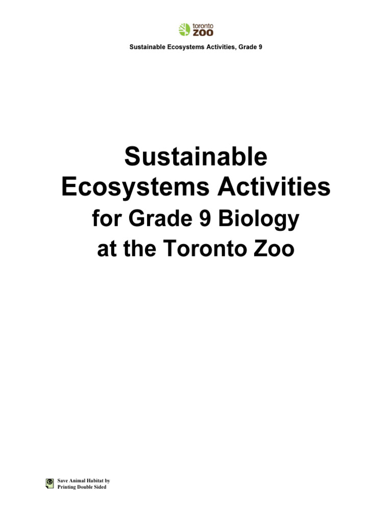 Grade 9 - Sustainable Ecosystems | PDF | Invasive Species | Amphibian