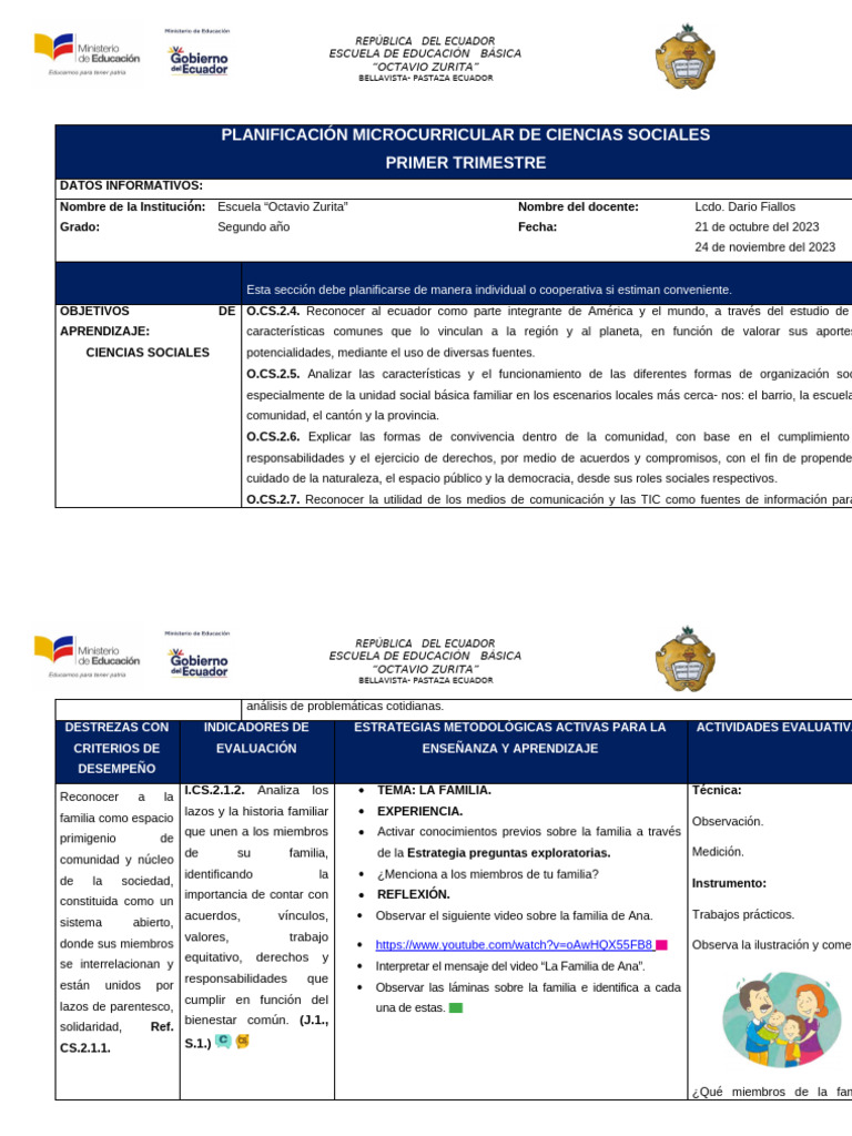 2do - CCSS - 1er - Trimestre | PDF | Aprendizaje | Evaluación