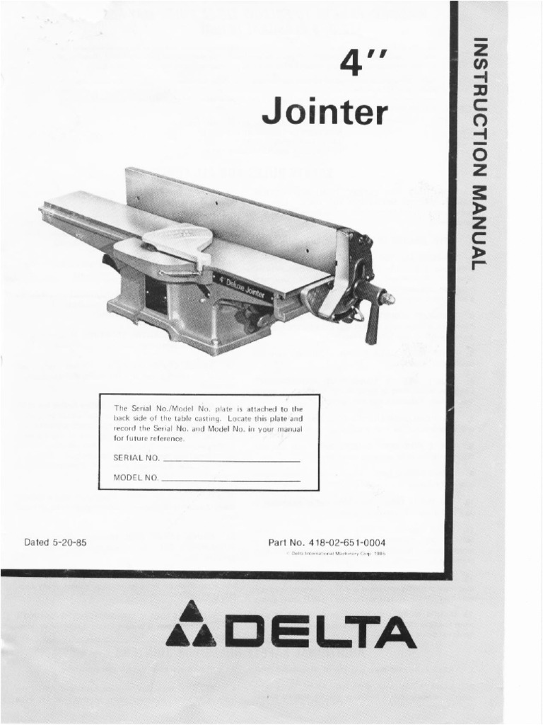 Delta Jointer | PDF