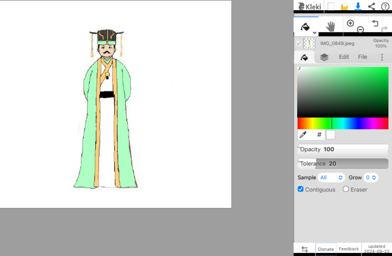 Kleki Paint Tool Opacity Settings | PDF