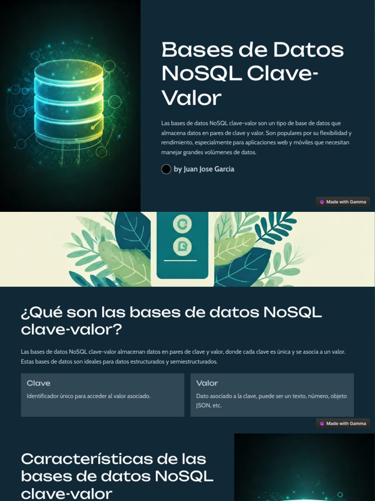 Bases de Datos NoSQL Clave Valor | PDF | No Sql | Bases de datos